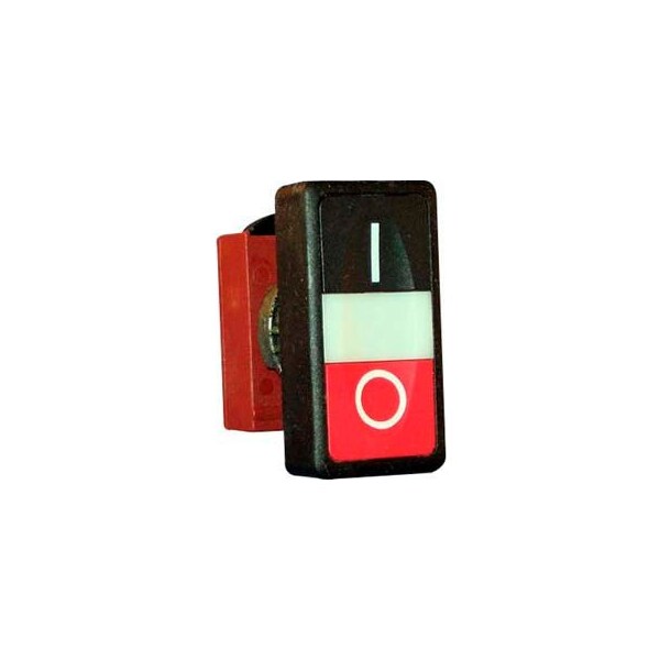 Springer Controls Co , 22 mm Double Push Button Operator, Black-Red, Flush top & bottom, with ...